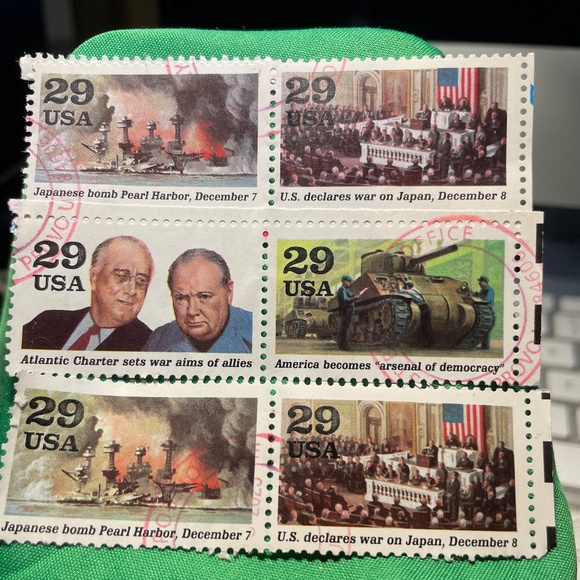 USPS | Office | Us Stamp 991 29c Bomb Pearl Harbor 5 More Of Ww2 Stamps ...